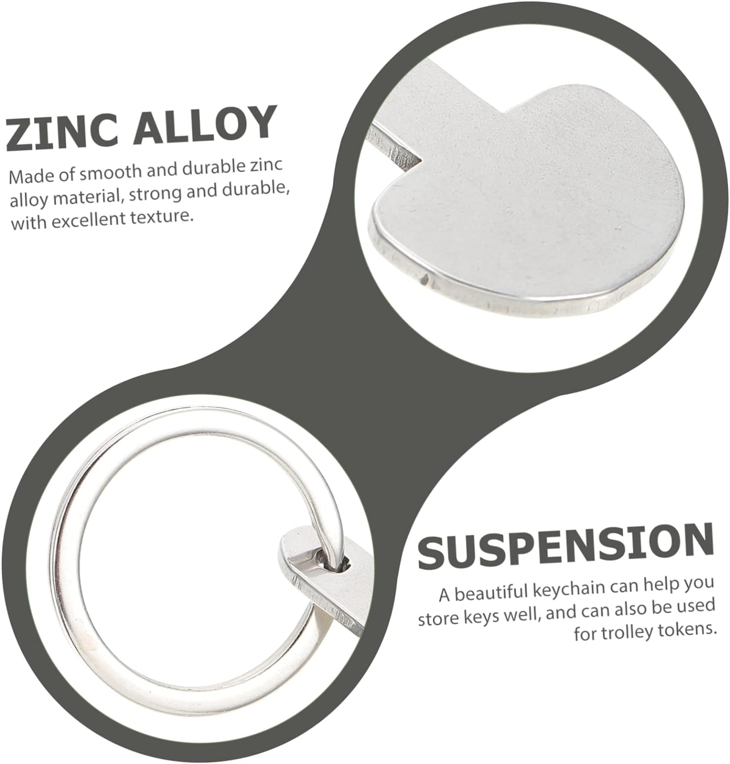 4Pcs Trolley Cart Token Rolling Cart Groceries Metal Keychain Shopping ...