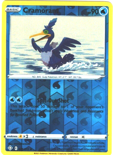 Cramorant Reverse Holo Pokemon TCG Card 28/72 | eBay