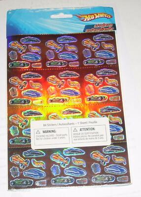 New 2005 Mattel HOT WHEELS Cars 84 Sticker Pack Sheet | eBay