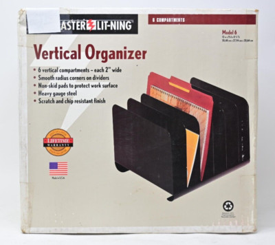 Vintage Steelmaster Lit-ning 6 Compartment Vertical Organizer - Beige ...