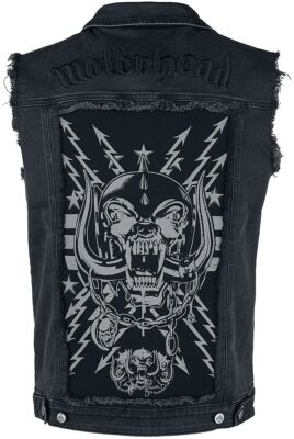 Motörhead Vest Jacket Heavy Metal Band Black Sleeveless Denim Jean ...