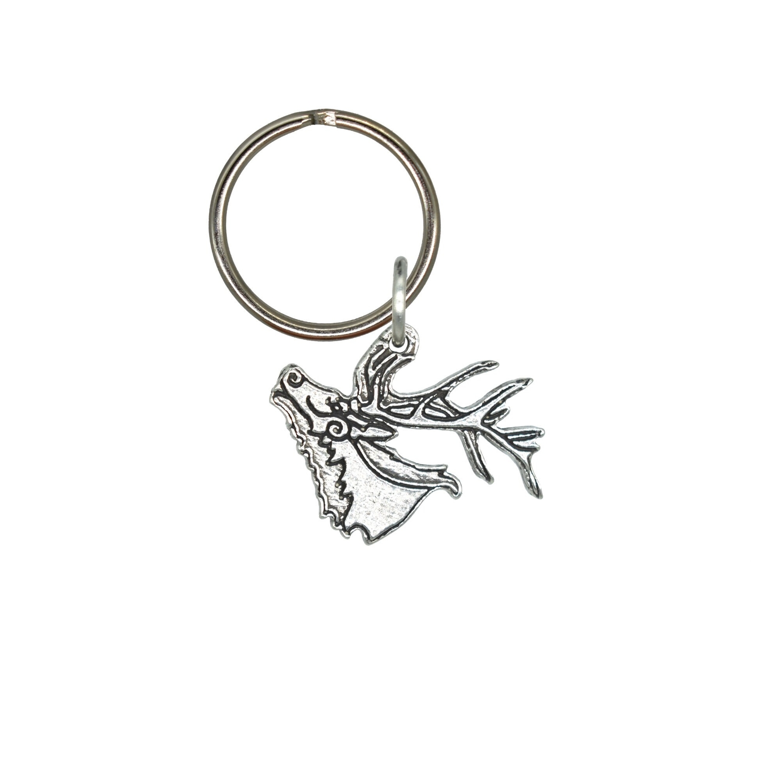 Celtic Elk Head Keychain, G107KC, 2 inch, Viking, Norse, Metal, Gift ...
