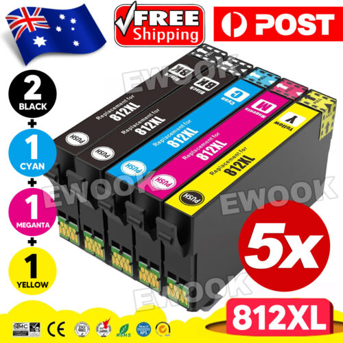 Compatible 812XL 812 XL Ink Cartridge For EPSON WF7830 WF7840 7845 ...