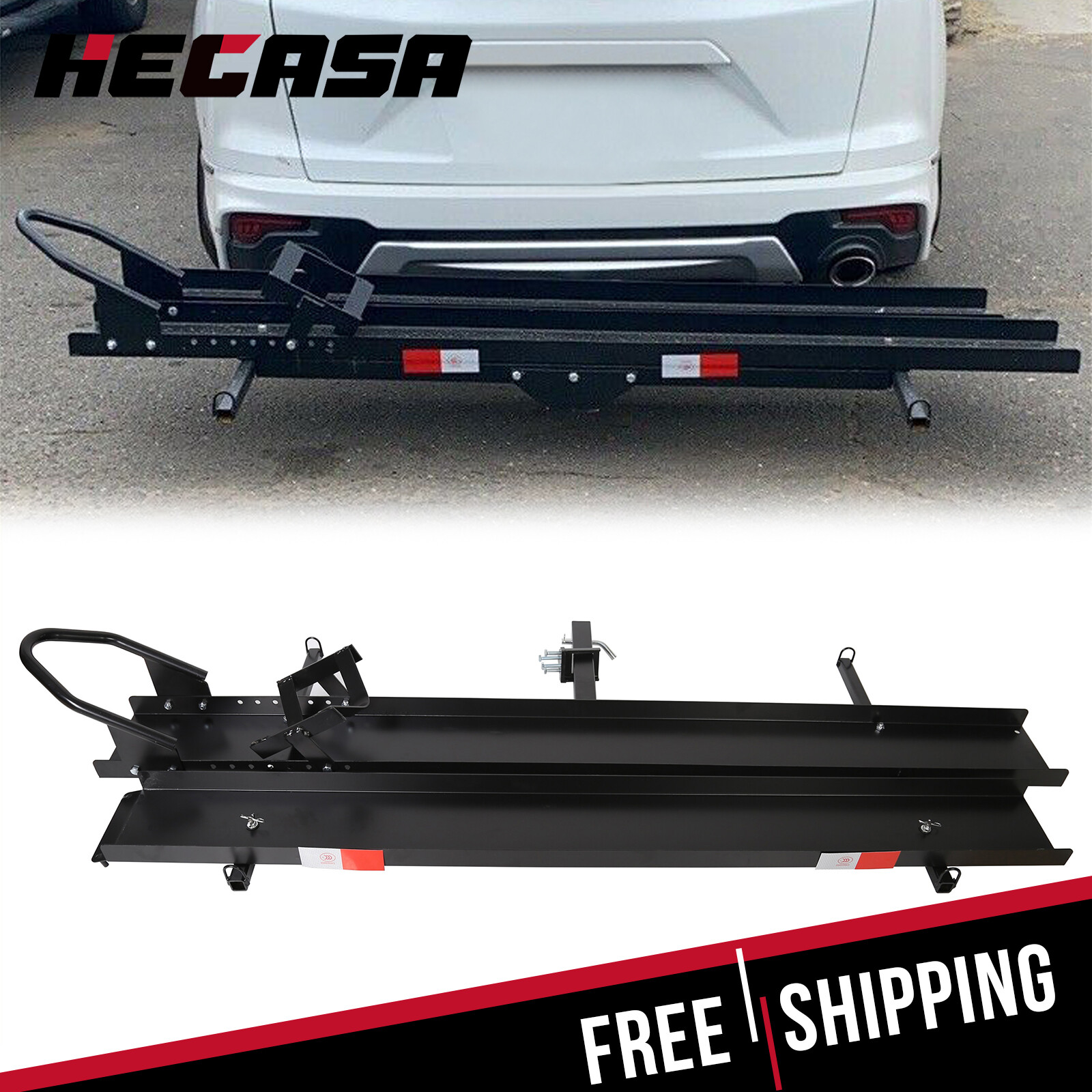 600 LBS Heavy Duty Motorcycle Carrier Dirt Bike Rack Hitch Mount Hauler ...