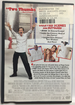 Bruce Almighty Dvd Bruce Almighty DVD Movie 2003 PG13 Comedy