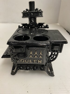 Cast Iron Queen Salesman Sample Toy Stove | eBay