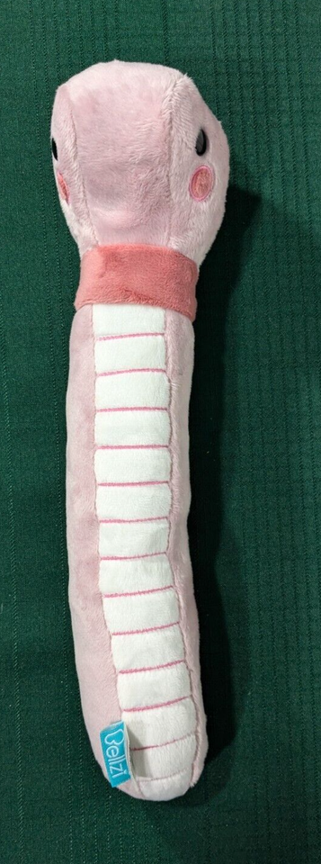 Bellzi Wormi Bendable Pink Plush 13” Worm Stuffed Animal Baby Toy New ...