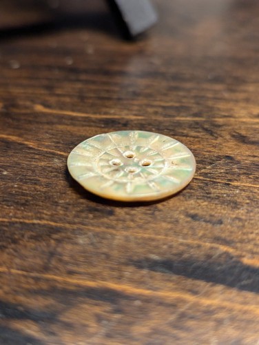 Mother of Pearl Hand-Carved Button Vintage 7/8" (4-Hole) Shell Textured ...