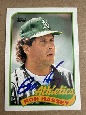 1989 Topps #272 RON HASSEY Autographed SIGNED AUTO Card Cleveland ...