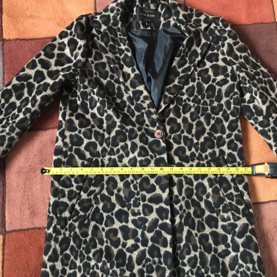 River Island Animal print coat size 12 | eBay UK