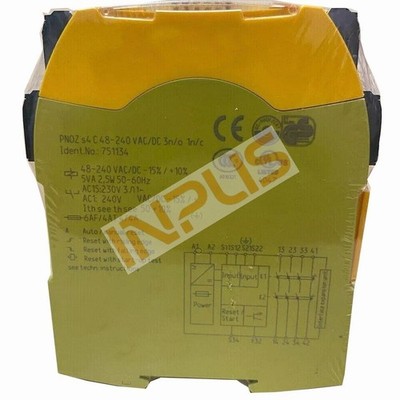New 751134 PILZ PNOZ s4 C 48-240VAC/DC 3n/o 1n/ c Safety Relay 751134 ...