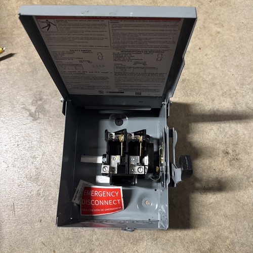 SQUARE D DU222RB Safety Switch, Non-Fusible, 60 A, Steel 2CL85 | eBay