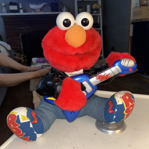 Rock N Roll Elmo Sesame Street Tyco 1998 Sings and Shakes Tested ...