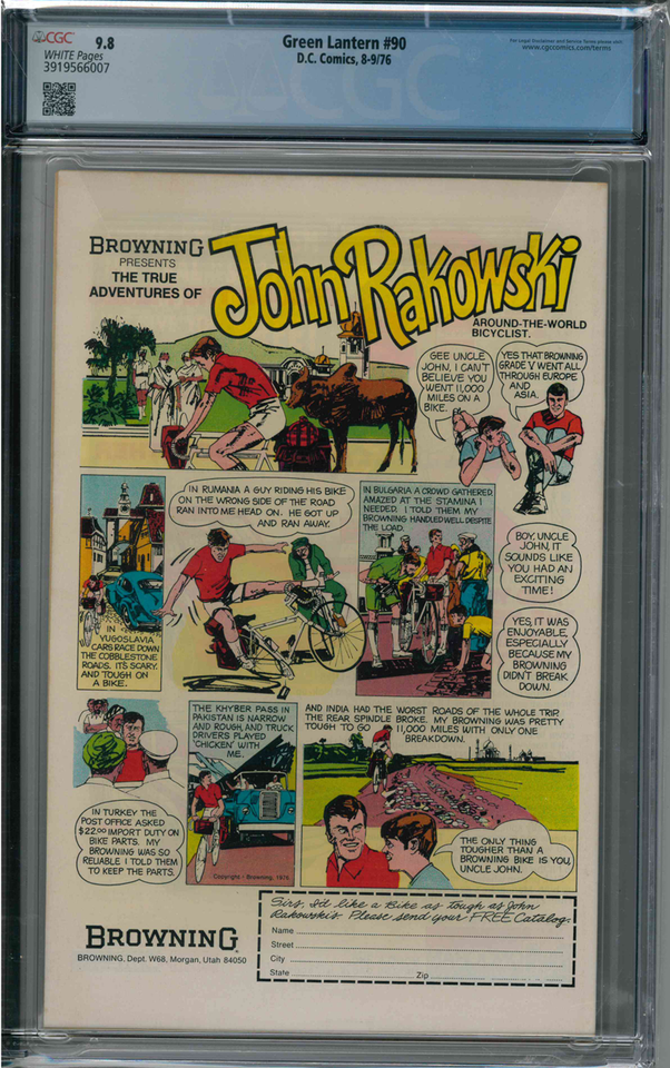 Green Lantern #90 CGC 9.8 Mint-Hunter Comics Copy! 1st app Sareek! | eBay