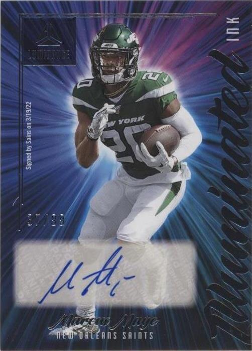 2022 Panini Luminance - Illuminated Ink Marcus Maye #ILL-MAM /99 (AU ...