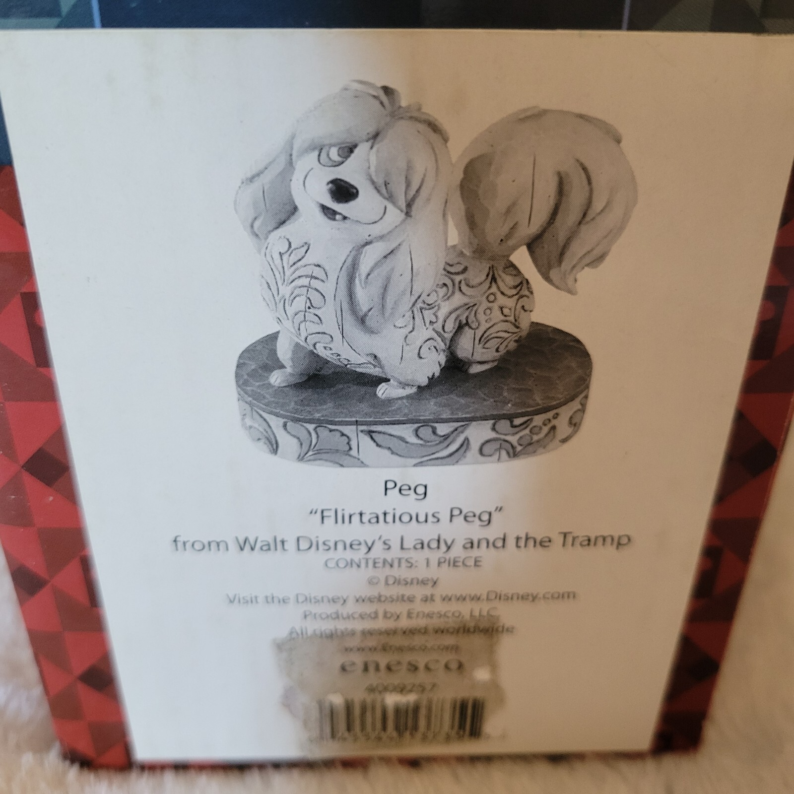 Jim Shore Disney Showcase Lady and the Tramp Peg Flirtatious Peg Figure ...