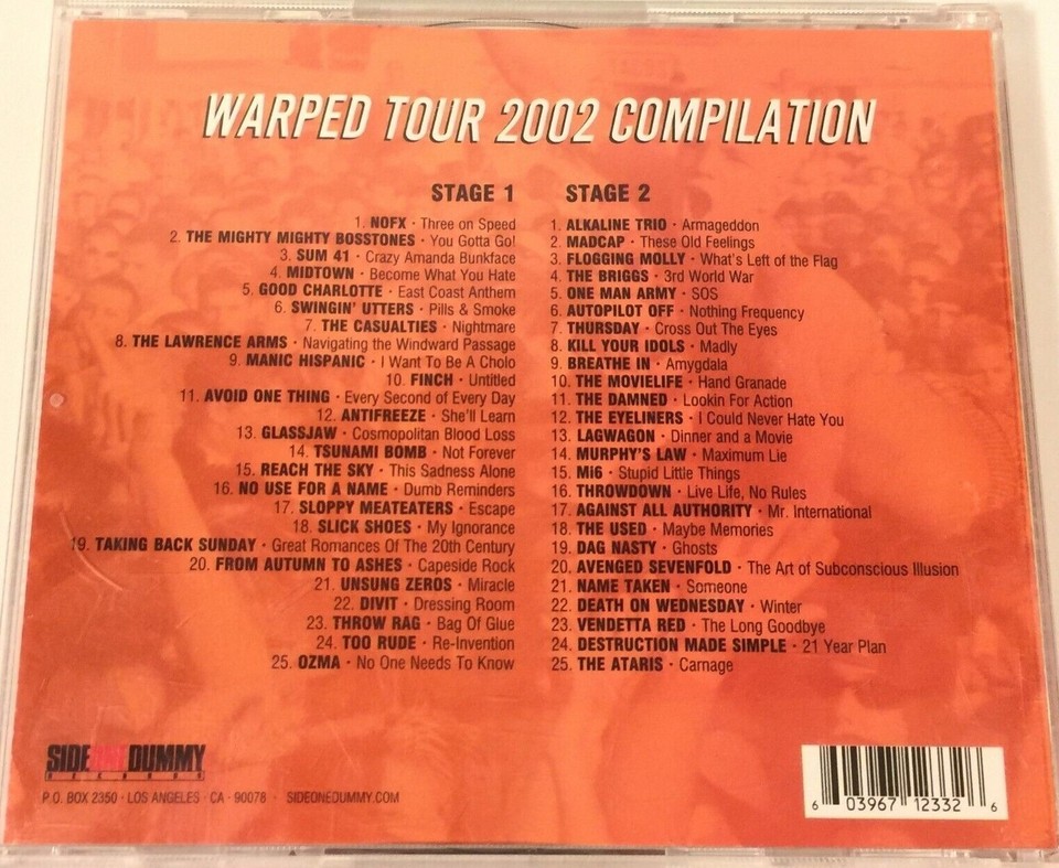 Vans Warped Tour 2002 Compilation | eBay