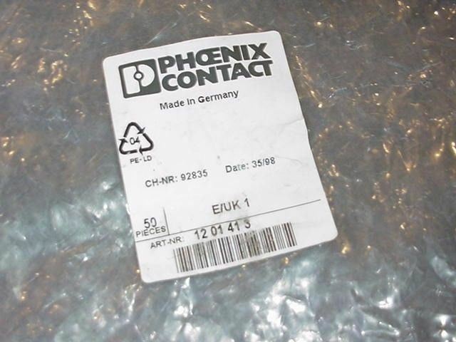 12 Phoenix Contact E/uk 1 E/uk1 Terminal Block Ends Good for sale ...