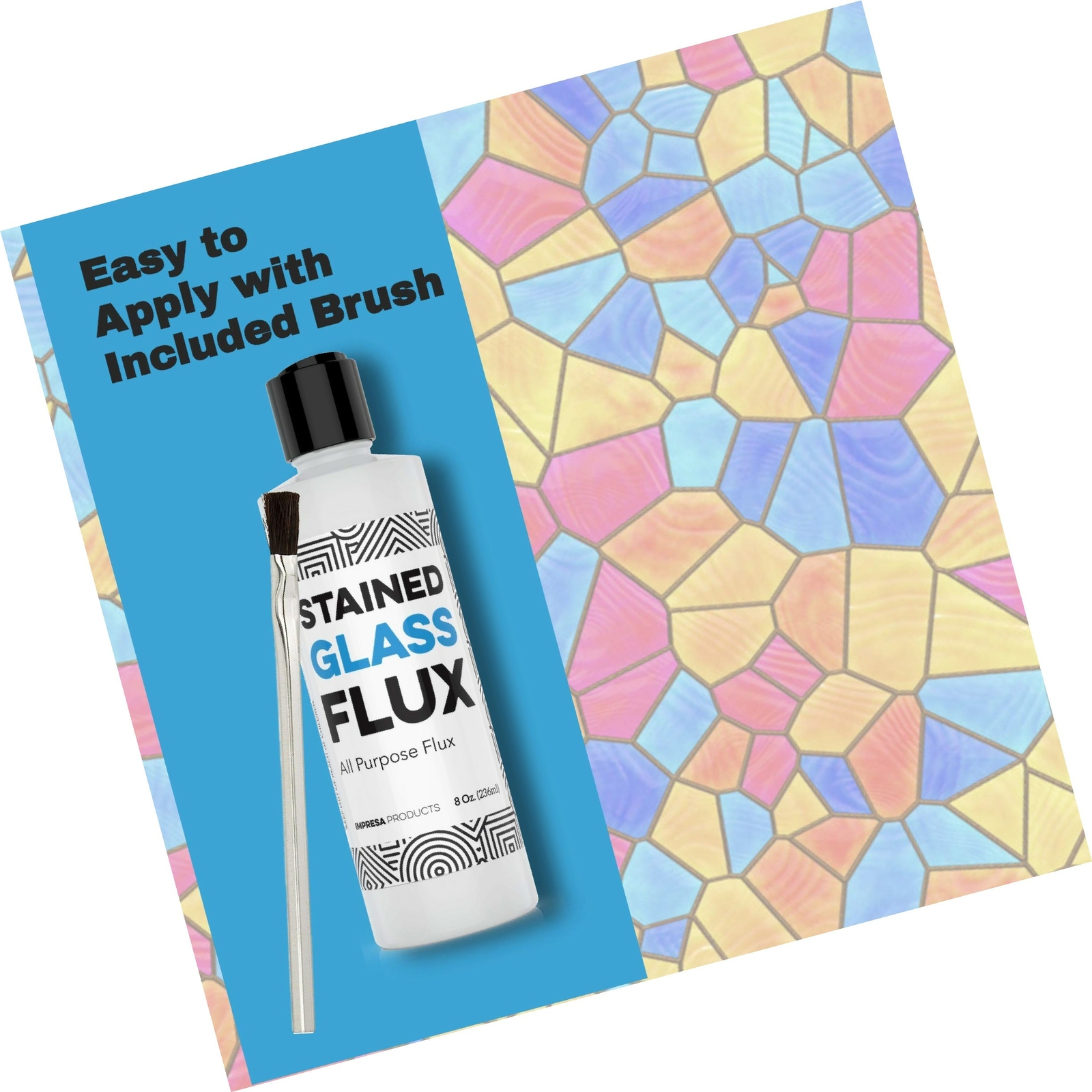 8oz Liquid Zinc Flux for Stained Glass, Soldering Work, Glass Repair ...