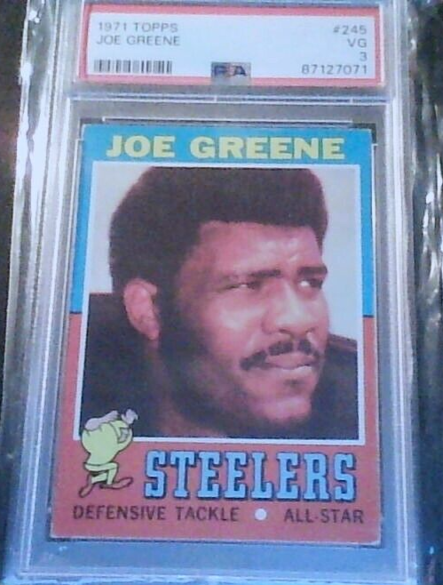1971 TOPPS "Mean" JOE GREENE RC ROOKIE PSA 3 VG Pittsburgh Steelers ...