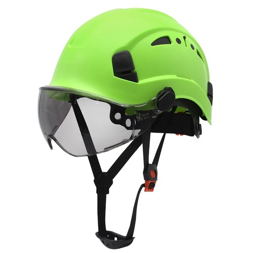 Green Safety Helmet with Goggles ANSI Construction Protective Work Hard ...