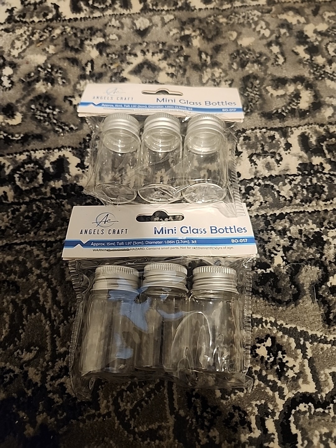 SET OF 6 X 15ml EA Mini Glass Bottles Jars Vials Container W/screw Lids ...
