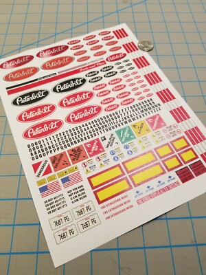 New Peterbilt Scale Semi Tractor Truck Decals for 1:12/1:14/16 RC with ...