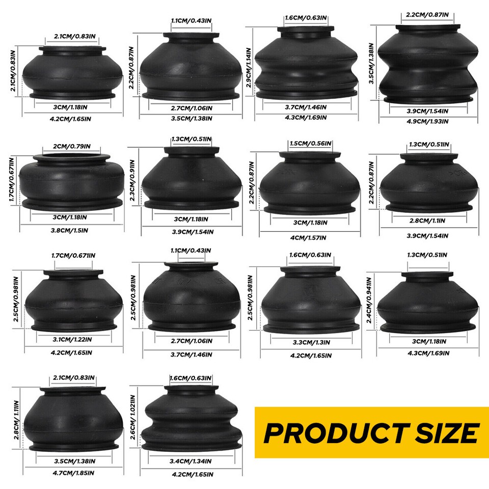 14X Universal Rubber Ball Joint Rubber Dust Boot Cover Track Rod End ...