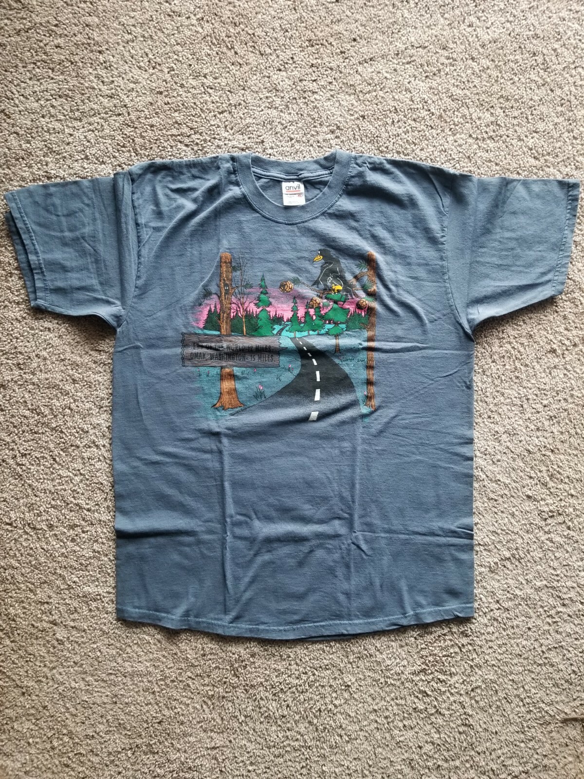 Vintage 1993 Anvil End Of The World Omak Wa Shirt Siz… - Gem