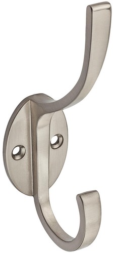 National Hardware V8009 Double Prong Coat and Hat Hook - Nickel | eBay