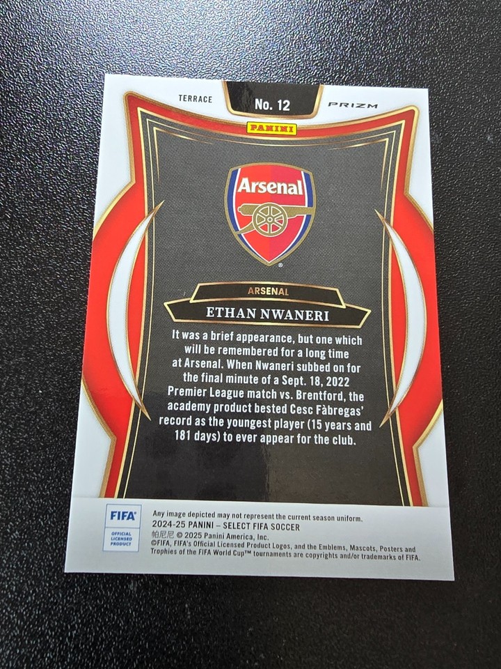 2024-25 Panini Select Fifa - Terrace Ethan Nwaneri #12-silver flash | eBay