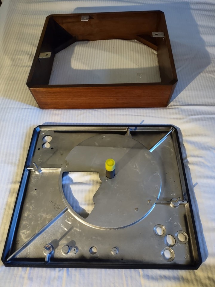 Empire 208 Turntable restored wood plinth, refinished base plate ...