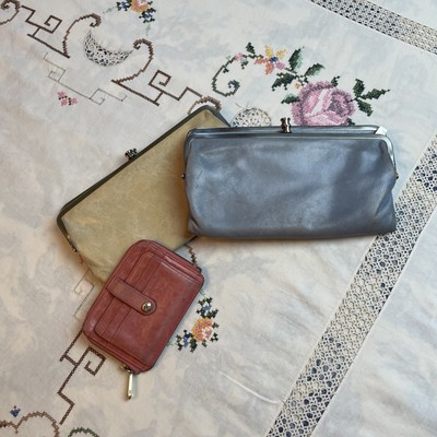 Hobo International Wallet Lot Of 3 *Flaws 2 Lauren Wallets 1 Small Card ...