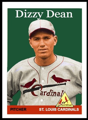 Dizzy Dean St Louis Cardinals 2025 / 1958 Custom Made Baseball Art Card ...