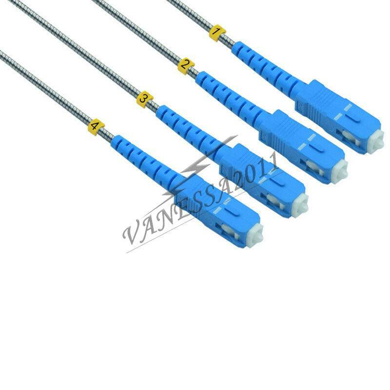 50M Field Outdoor Fiber Cable SC-SC 4 Strand 9/125 Single Mode Fiber ...