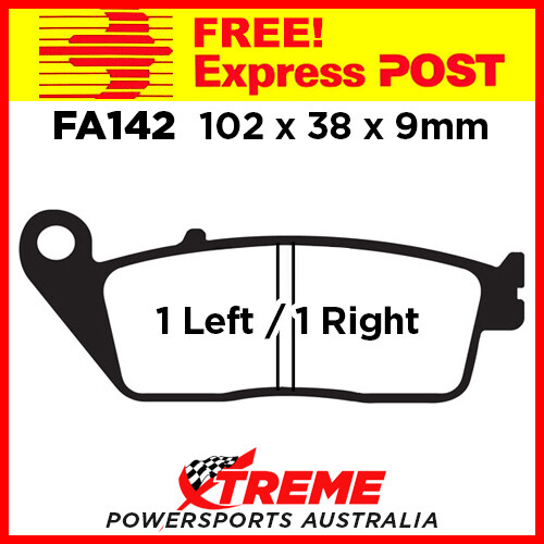 Honda CBR 1000 FK/FL/FM/FN 89-92 EBC HH Sintered Front Brake Pads ...