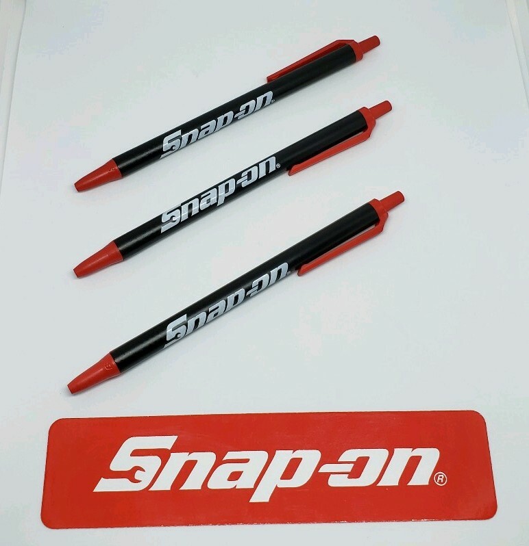 3 Snap on Tools items 3 snap on Pocket pens black/red BRAND NEW ...