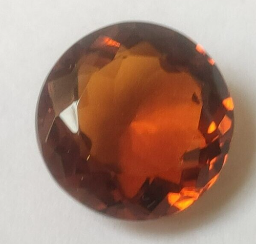 19.50 Ct. Hessonite (Garnet) Round Cut Faceted Loose Gemstone for Ring ...
