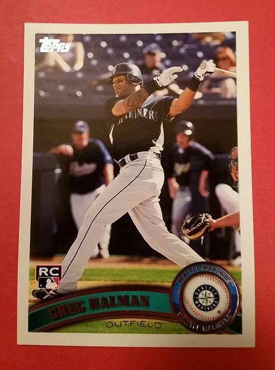 GREG HALMAN * RC ROOKIE #83 SEATTLE MARINERS * 2011 TOPPS MLB BASEBALL ...