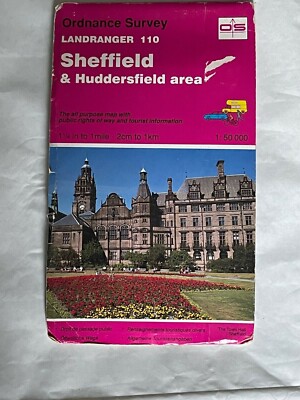 OS, Ordnance Survey Landranger map, 110, Sheffield & Huddersfield | eBay UK
