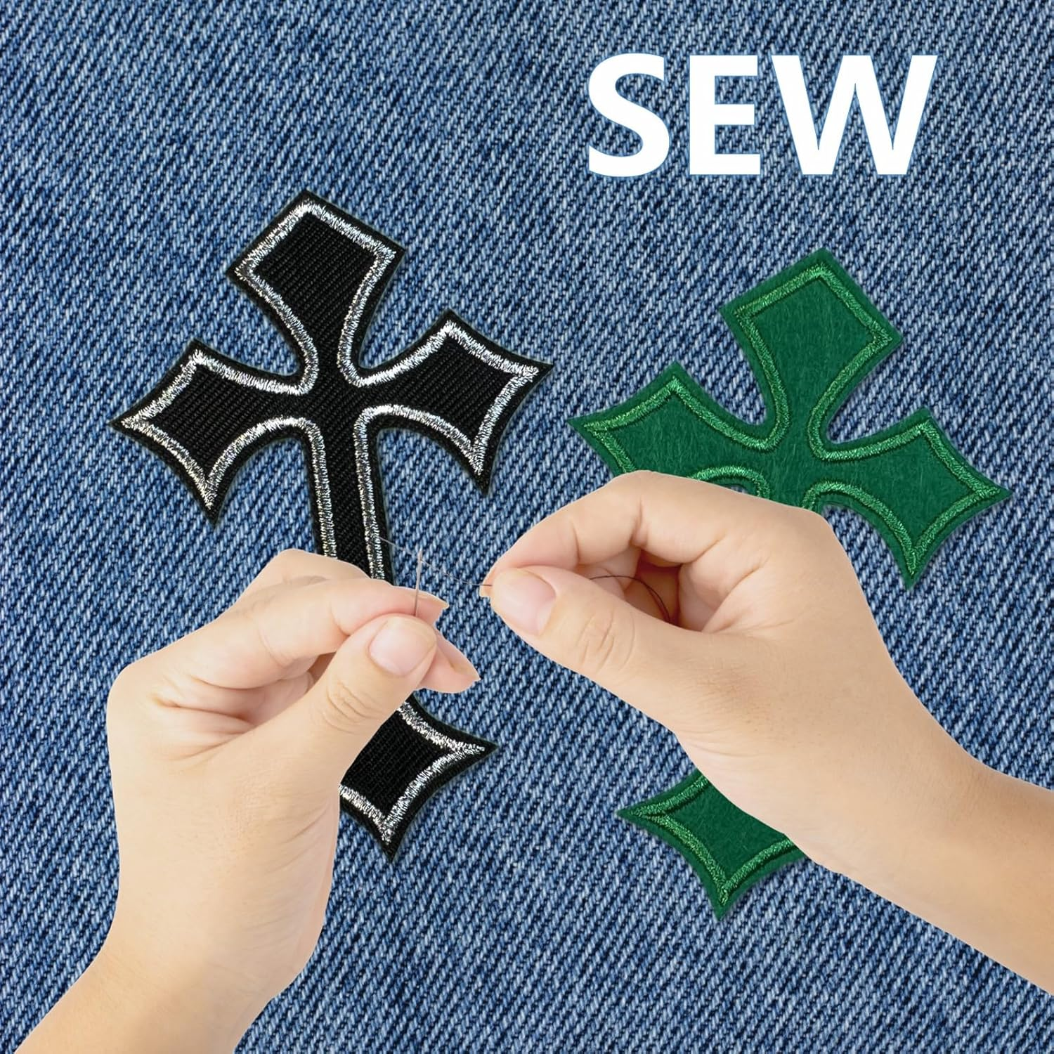 Cross Patches Iron on Cross Embroidery Applique Patch, DIY Decor ...