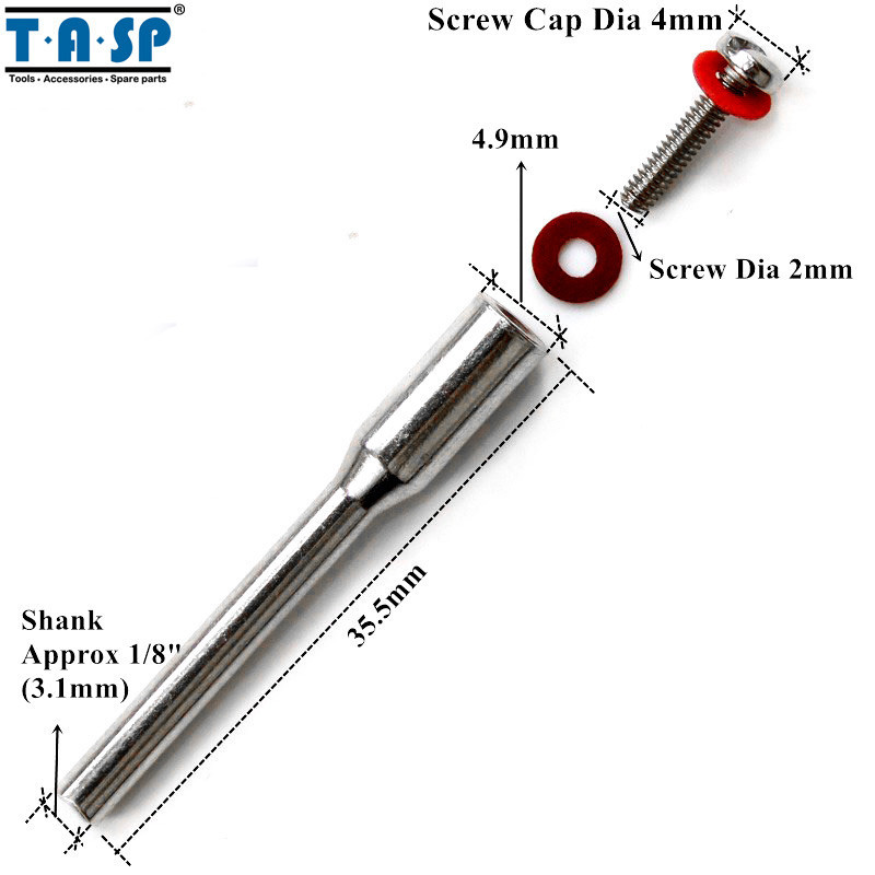 TAATS 30PC Arbor Holder Cut-Off Disc Connecti 1/8" (3.2) Shank For ...