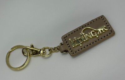 VTG Kipling Monkey Leather and Brass Key Chain Keychain Key Ring 1990s ...