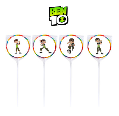 24 Ben 10 1.67" Sticker Labels for Bag Lollipop Birthday Party Favor | eBay