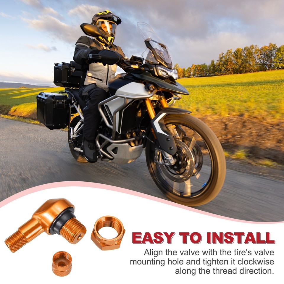 2Pcs 90 Degree CNC Motorcycle Tire Valve Stems Metal Tubeless Valve ...