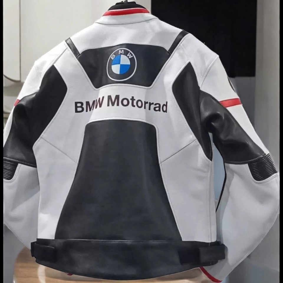 New BMW Motorbike Racing Jacket BMW Biker Leather Jacket White | eBay