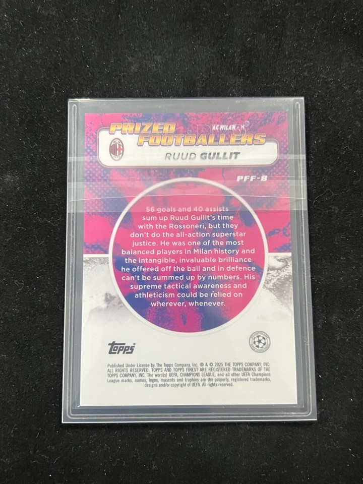 Ruud Gullit 2024-25 Topps Finest UCC Prized Footballers Fusion Red ...