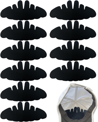 10 Pcs Black Baseball Cap Inserts Flexible Hat Liner Reusable Felt ...