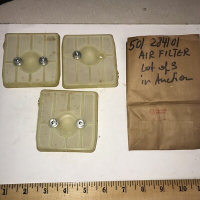 3 HUSQVARNA AIR FILTER OEM 501-2841-01 NEW WILL SHOW STAINING FROM ...