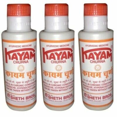 3 Bottles x KAYAM CHURAN 100G each- AYURVEDIC Herbal - DIGESTION ...